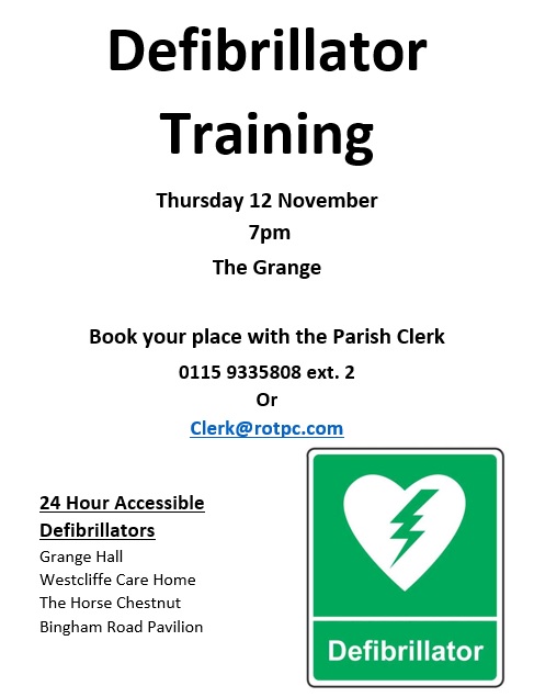 Defib training – Radcliffe On Trent Parish Council
